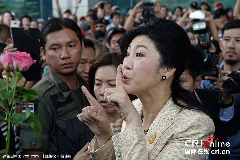 泰国前总理英拉抵达曼谷法院 出席听证会(高清组图)-国际在线