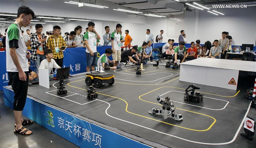 Contestants compete at World Robot Contest Champions in Beijing