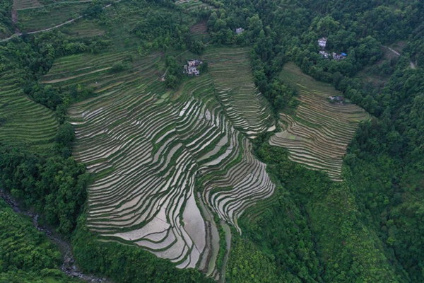 Pengshui County, Chongqing, China: Busy-farming Scenes in a Rural Area