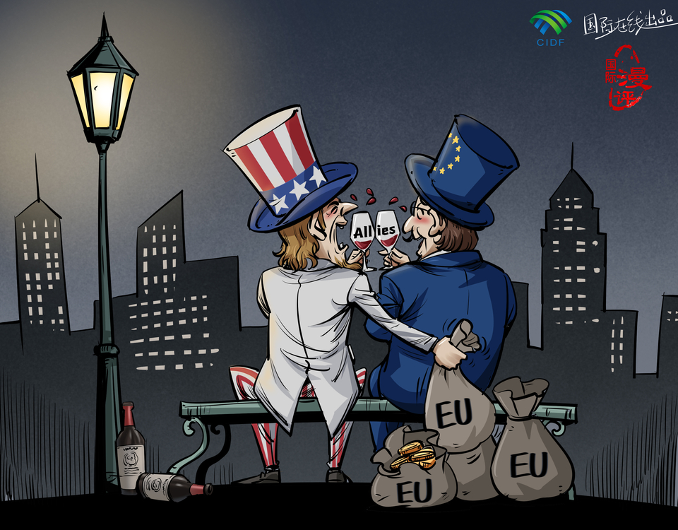 【Editorial Cartoon】True friends should share weal and woe!-国际在线