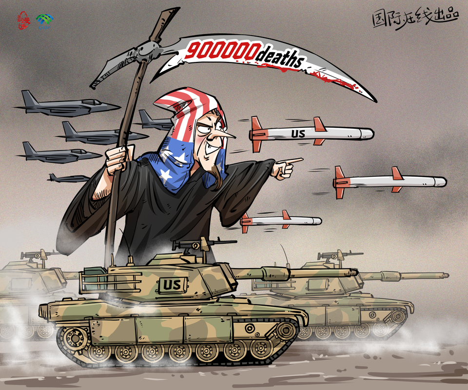 【Editorial Cartoon】The U.S. in numbers: 900,000-国际在线